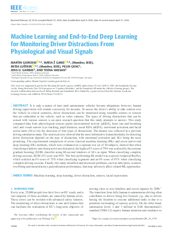 (PDF) Machine Learning and End-to-End Deep Learning for Monitoring ...