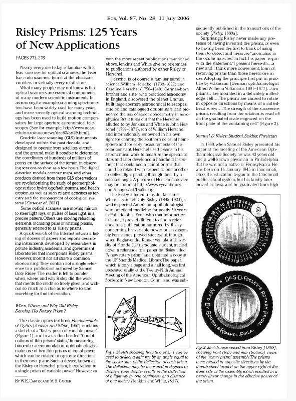 (PDF) Risley prisms: 125 years of new applications