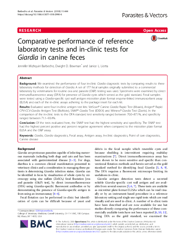 (PDF) Comparative performance of reference laboratory tests and in ...