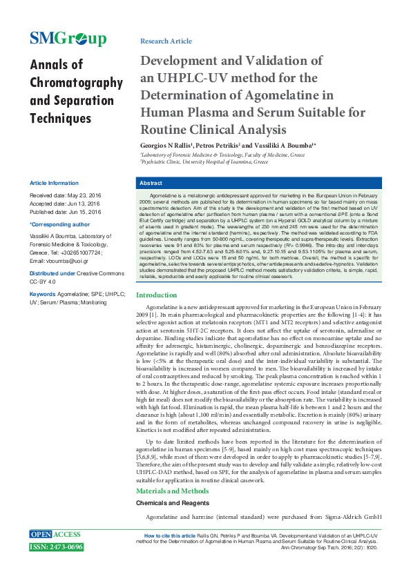 Pdf Development And Validation Of An Uhplc Uv Method For The
