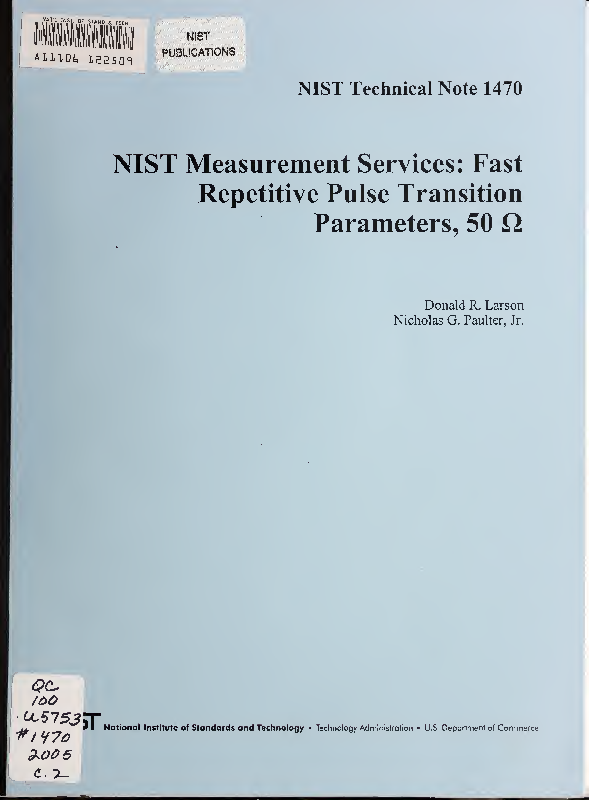 (PDF) NIST measurement services
