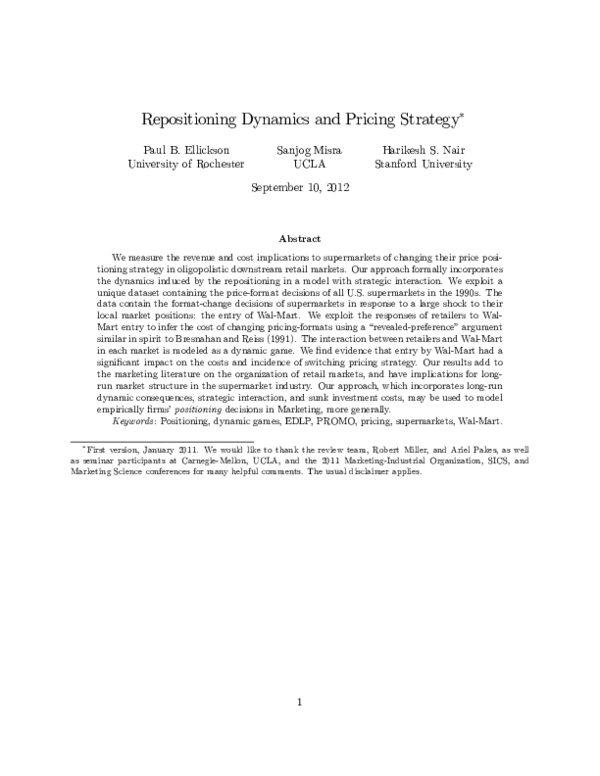 (PDF) Repositioning Dynamics and Pricing Strategy