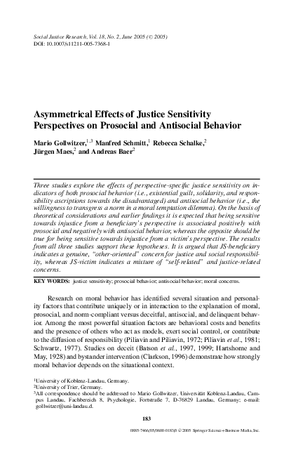 (PDF) Asymmetrical Effects of Justice Sensitivity Perspectives on ...