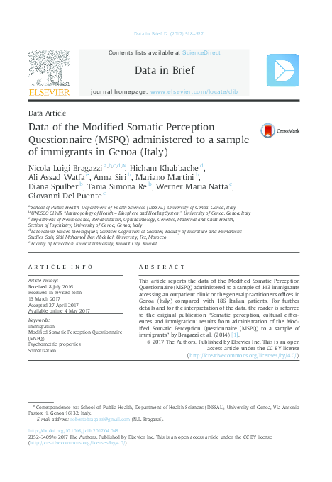 (PDF) Data of the Modified Somatic Perception Questionnaire (MSPQ ...