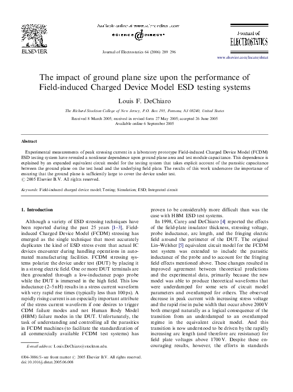 (PDF) The impact of ground plane size upon the performance of Field ...
