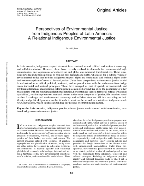 (PDF) Ulloa_A_2017-Perspectives of Environmental Justice from ...