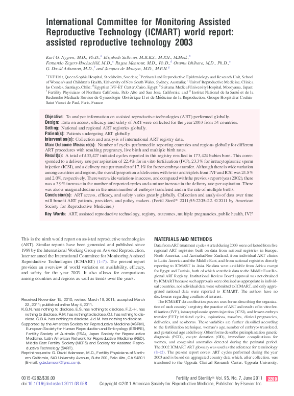 (PDF) International Committee for Monitoring Assisted Reproductive ...
