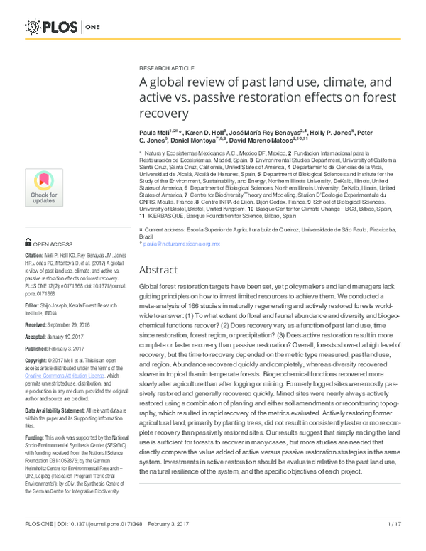 (PDF) A global review of past land use, climate, and active vs. passive ...