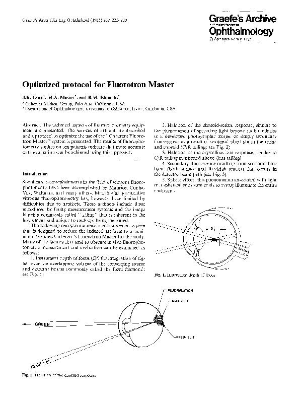 (PDF) Optimized protocol for Fluorotron Master