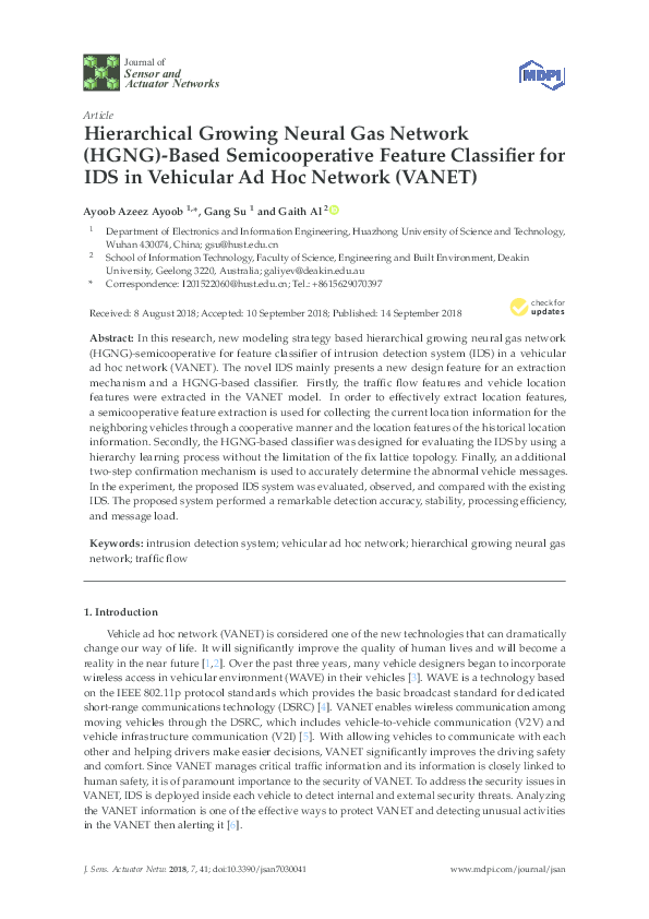 (PDF) Hierarchical Growing Neural Gas Network (HGNG)-Based Semicooperative Feature Classifier ...