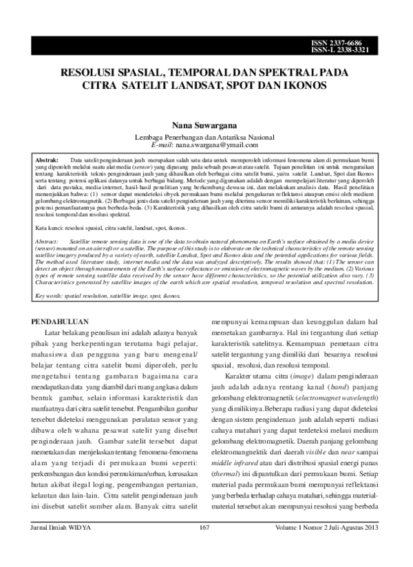 (PDF) Resolusi Spasial, Temporal Dan Spektral Pada Citra Satelit ...