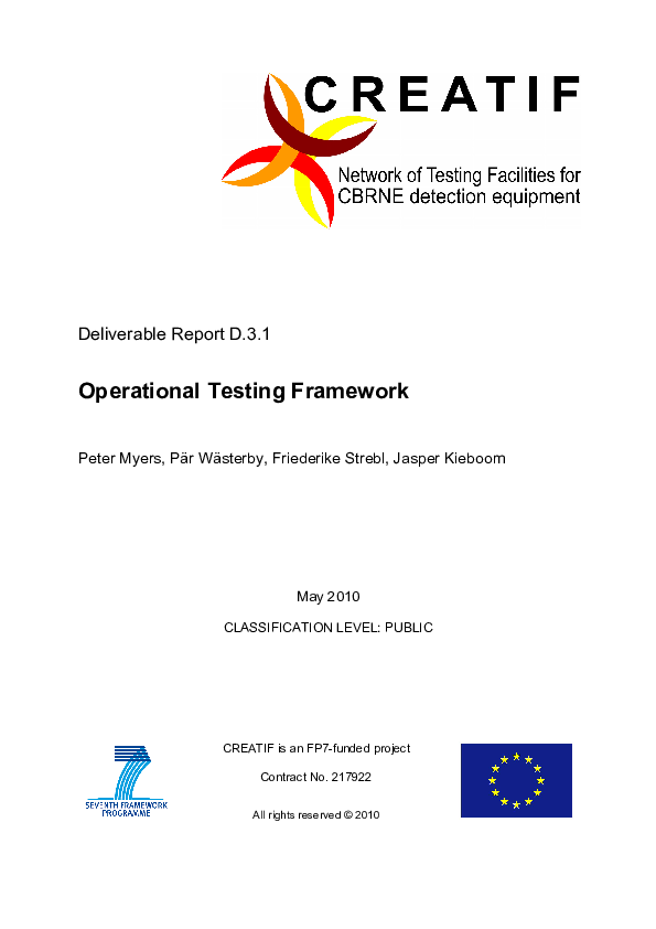 Pdf Operational Testing Framework