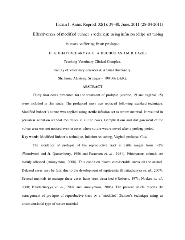 (PDF) Effectiveness of modified buhner's technique using infusion (drip ...