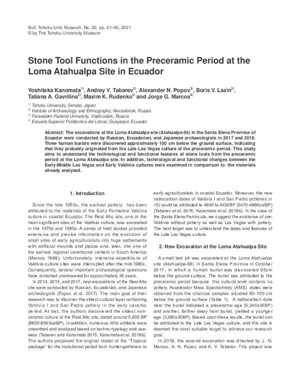 (PDF) Stone Tool Functions in the Preceramic Period at the Loma ...
