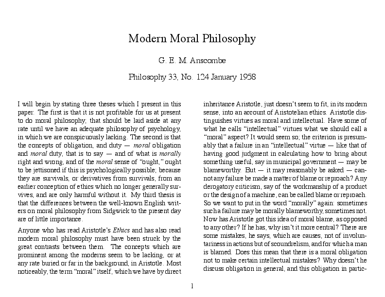 (PDF) Modern moral philosophy