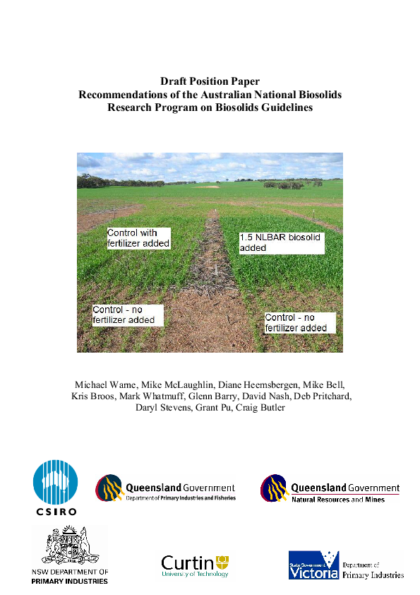 (PDF) Draft Position Paper Recommendations of the Australian National ...