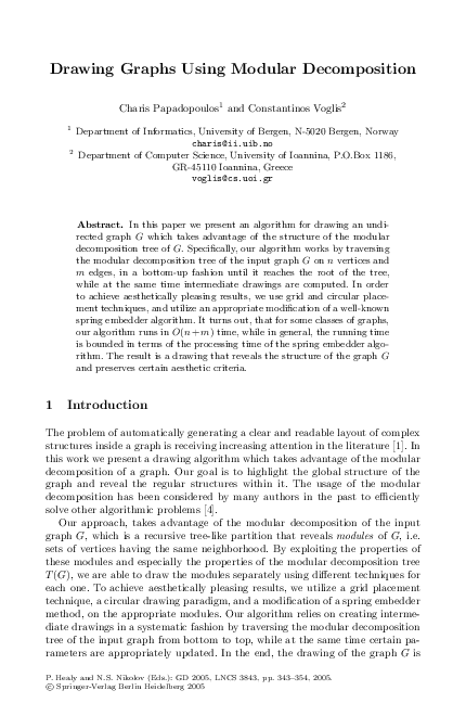 (PDF) Drawing graphs using modular decomposition