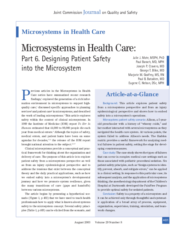 (PDF) Understanding the complexity of redesigning care around the ...