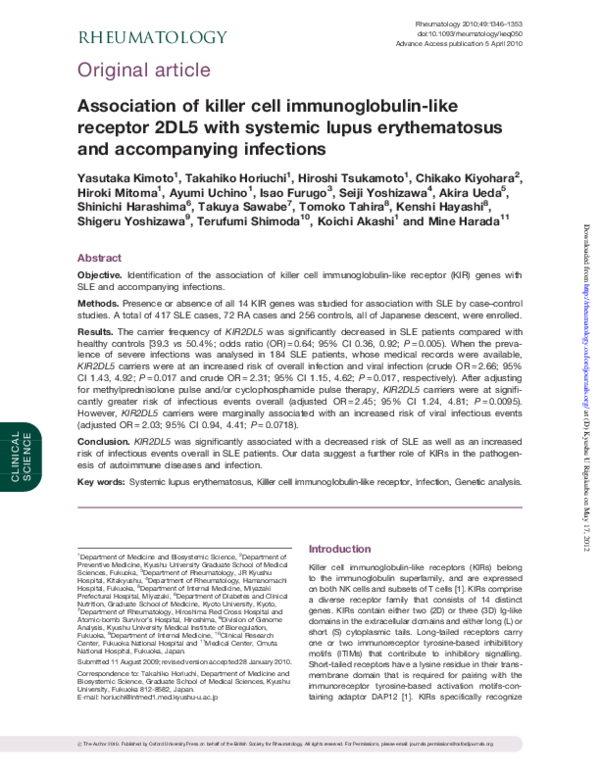 (PDF) Association of Killer Cell Immunoglobulin–Like Receptor and Human Leukocyte Antigen-C ...