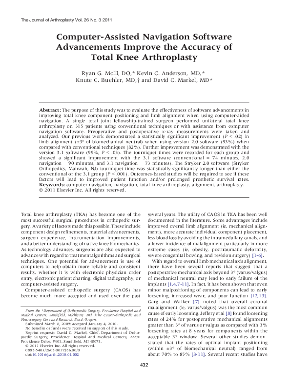 (PDF) Computer-Assisted Navigation Software Advancements Improve the ...
