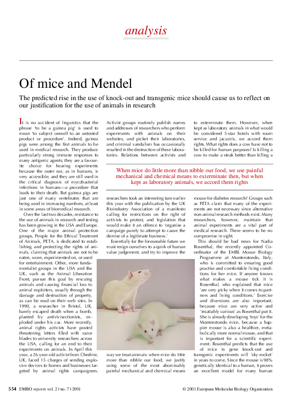 (PDF) Of mice and Mendel