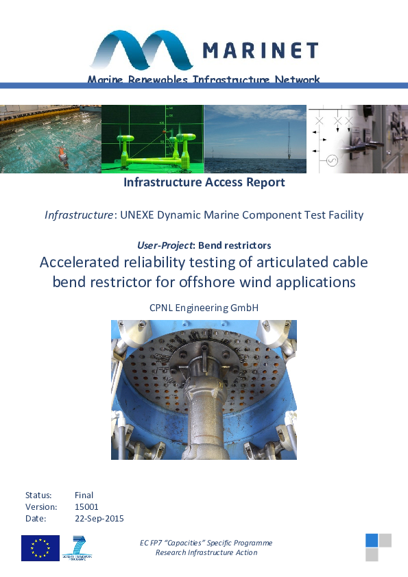 Accelerated reliability testing of articulated cable bend restrictor ...