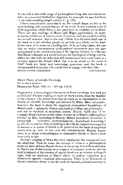 (PDF) Marx's Theory of Scientific Knowledge