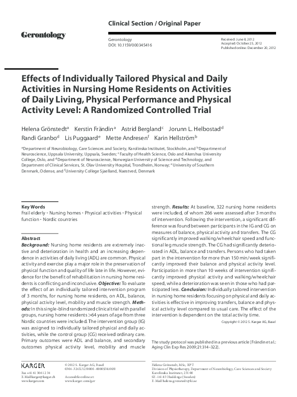 (PDF) A Nordic multi-center study on physical and daily activities for ...