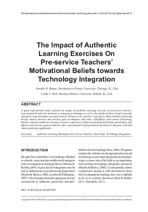 (PDF) Preservice Teachers’ Motivational Beliefs about Technology ...