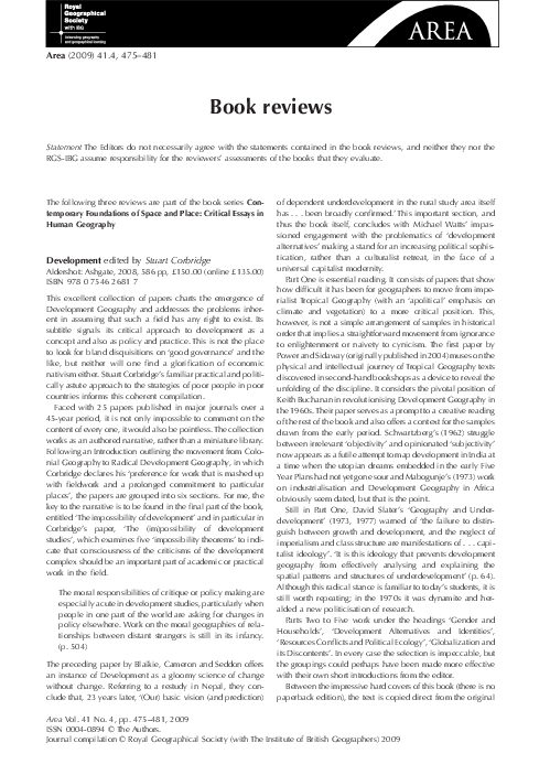 (PDF) Development - Edited by Stuart Corbridge