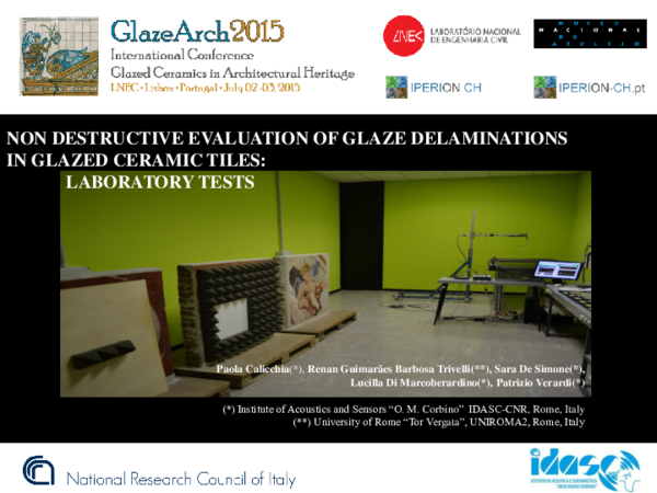 (PDF) PRESENTATION: Non destructive evaluation of glaze delaminations ...