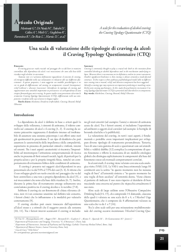 (PDF) A scale for the evaluation of alcohol craving: the Craving ...