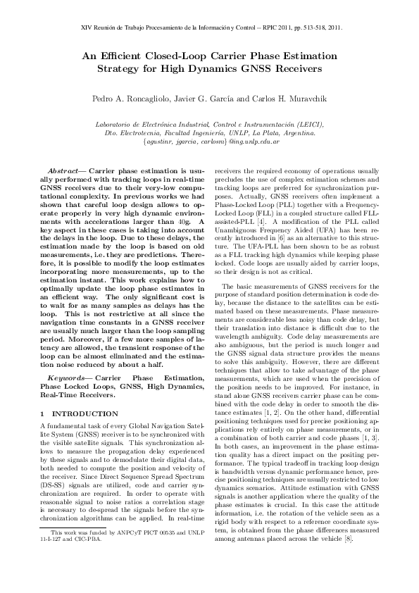 (PDF) An Efficient Closed-Loop Carrier Phase Estimation Strategy for ...