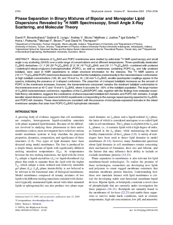 (PDF) Phase Separation in Binary Mixtures of Bipolar and Monopolar ...