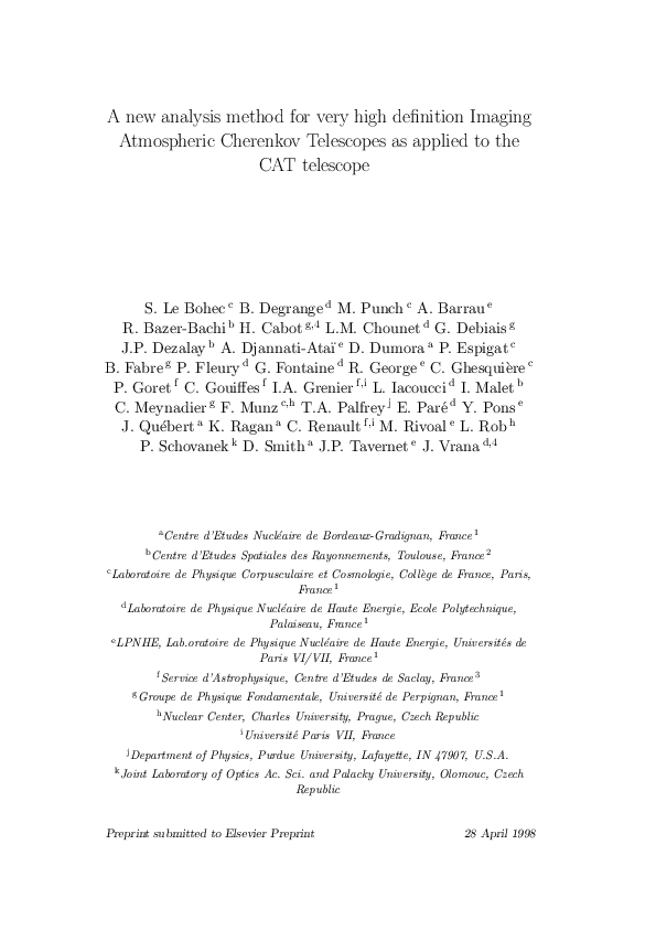 (PDF) A new analysis method for very high definition Imaging ...