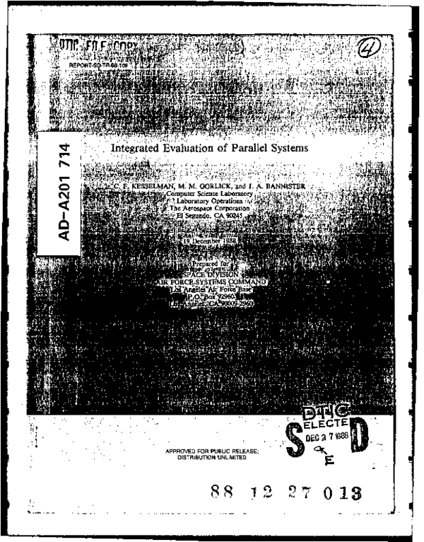 (PDF) Integrated Evaluation of Parallel Systems | Michael Gorlick - Academia.edu
