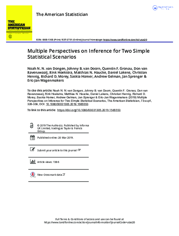 (PDF) Multiple Perspectives on Inference for Two Simple Statistical ...