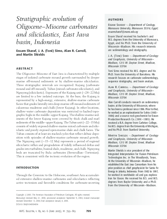 (PDF) Stratigraphic evolution of Oligocene–Miocene carbonates and ...
