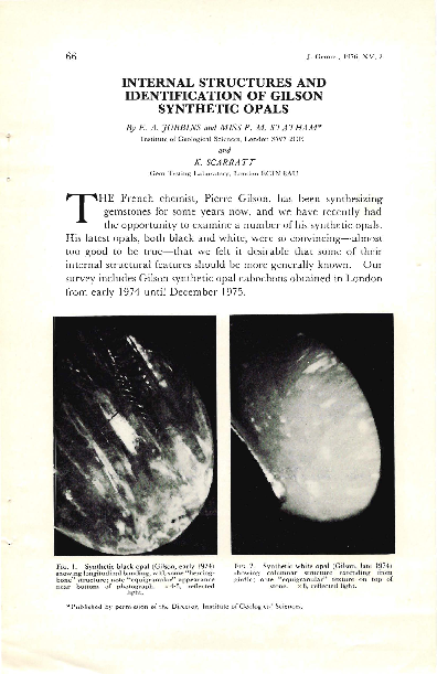 (PDF) Internal Structures and Identification of Gilson Synthetic Opals