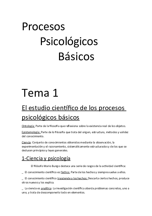 (DOC) Procesos Psicológicos Básicos Tema 1