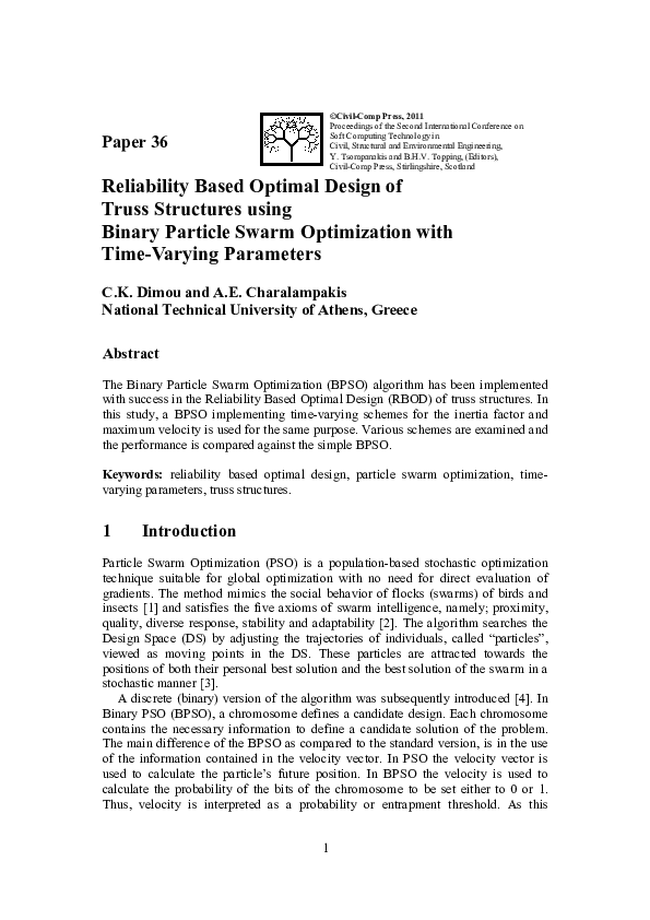 (PDF) Reliability-Based Optimal Design of Truss Structures Using ...