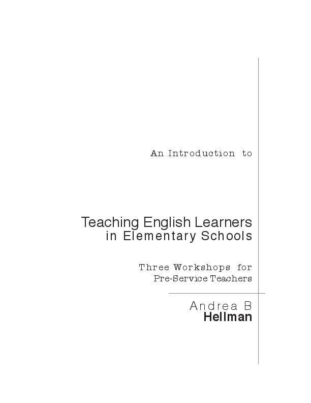 (PDF) An Introduction to Teaching English Learners in Elementary ...