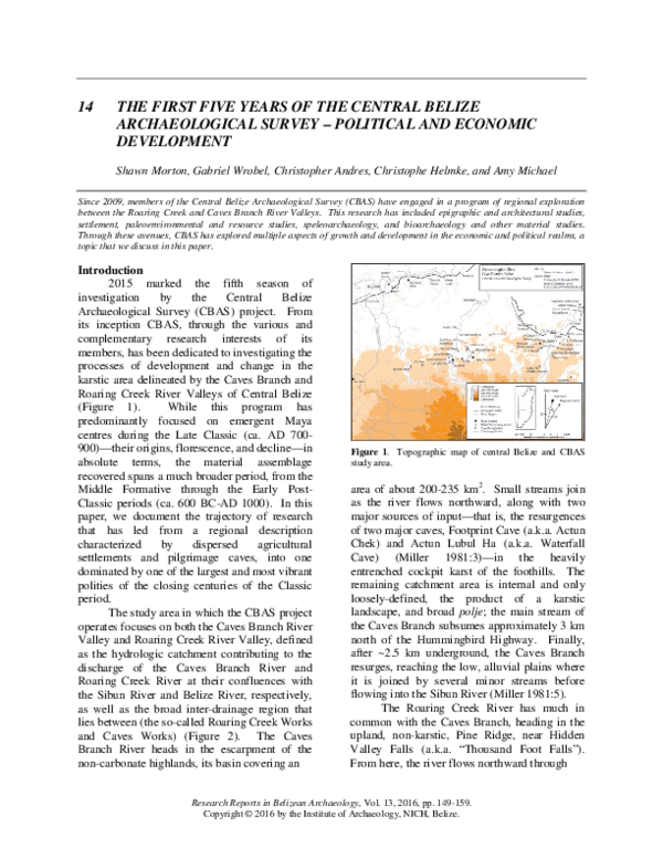 (PDF) The First Five Years of the Central Belize Archaeological Survey ...