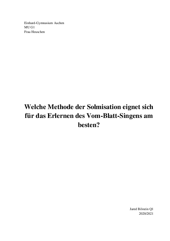 (PDF) Welche Methode der Solmisation eignet sich für das Erlernen des ...