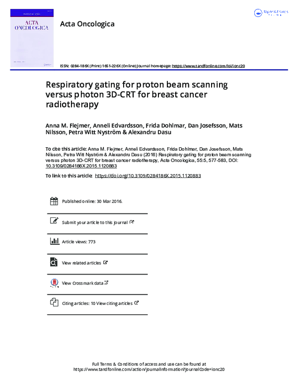 (PDF) Respiratory gating for proton beam scanning versus photon 3D-CRT ...