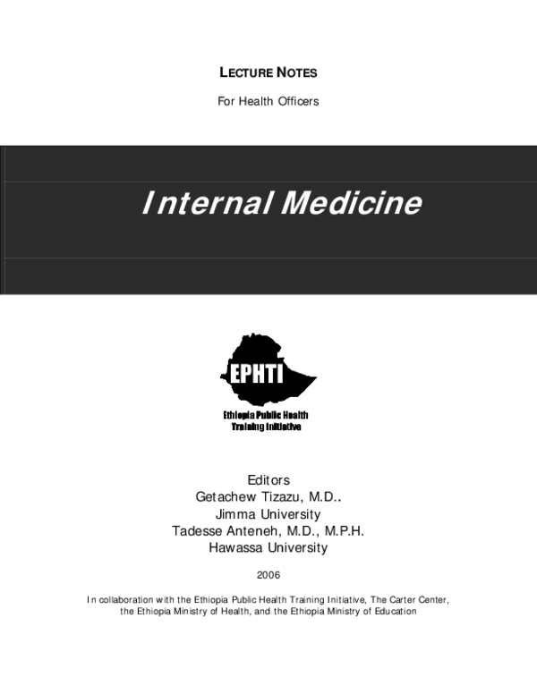 (PDF) Lecture Notes on Internal Medicine