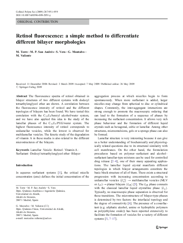 (PDF) Retinol fluorescence: a simple method to differentiate different ...