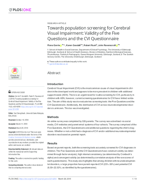 (PDF) Towards population screening for Cerebral Visual Impairment ...