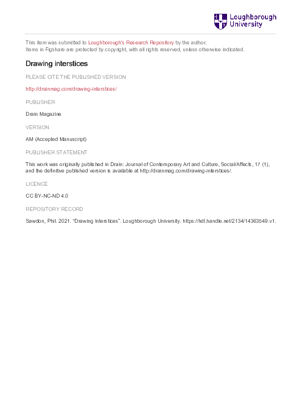 (PDF) Drawing Interstices