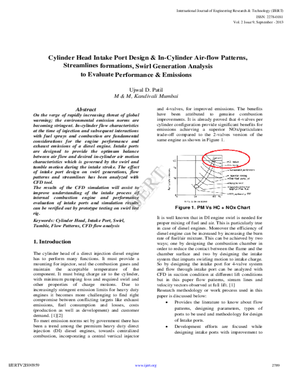 (PDF) Cylinder Head Intake Port Design & In-Cylinder Air-flow Patterns ...
